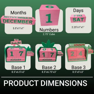 3d Print Block Calendar Ivy Themed Desktop Perpetual Calendar for AKA ...