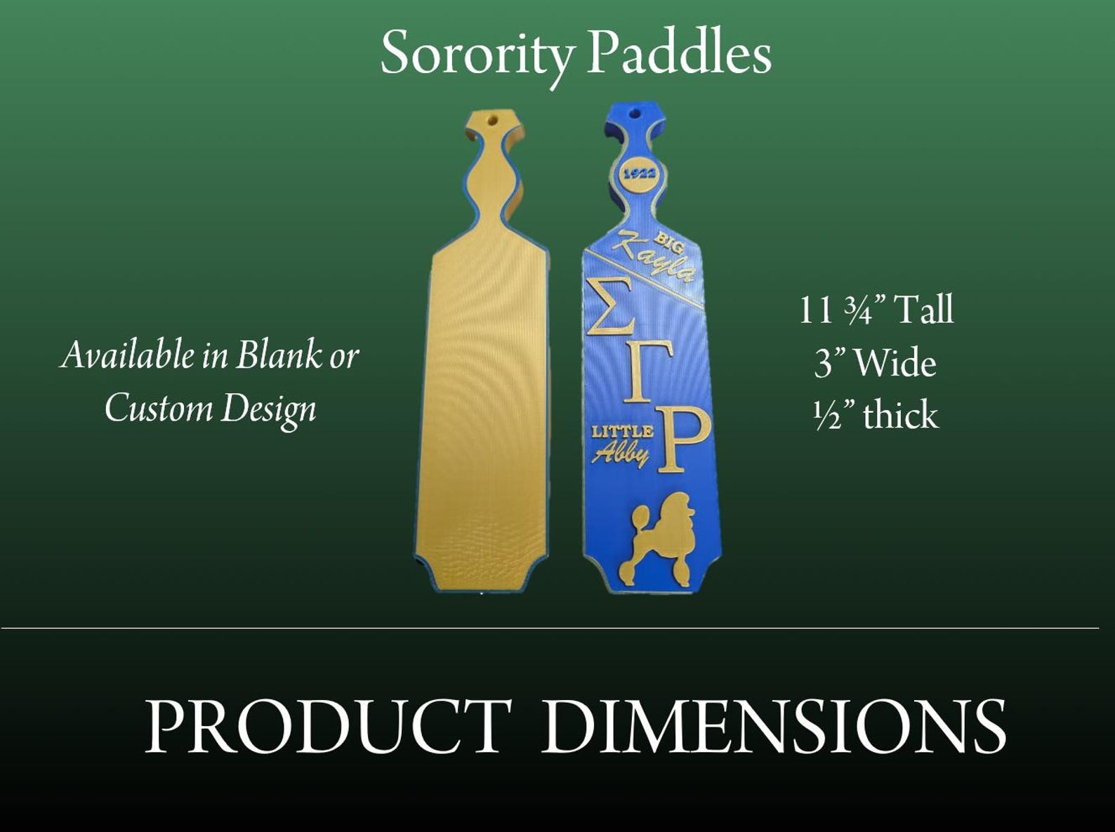 Custom 3D Printed SGRHO Sorority Paddle – Big Little Gift - Etsy
