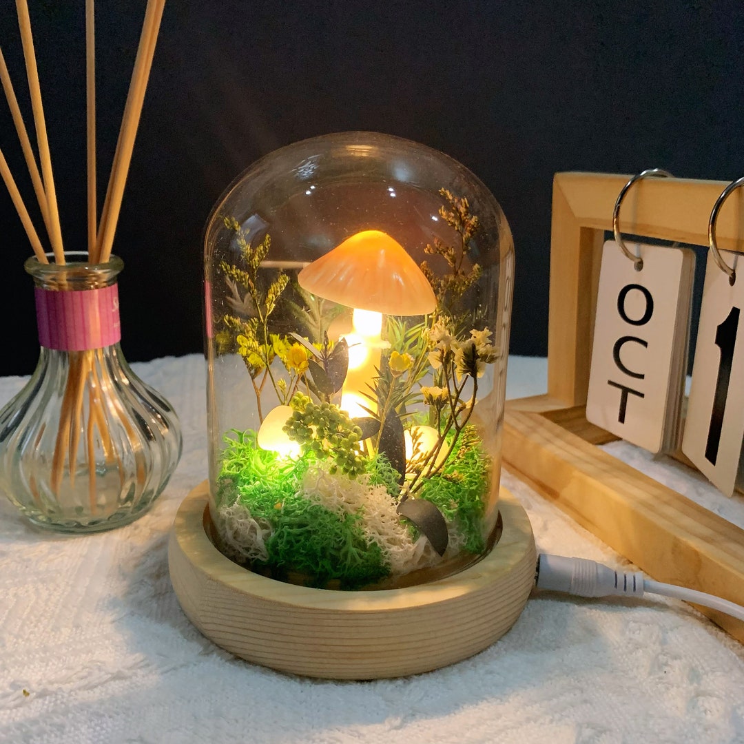 Handmade Fungi Light Iridescence Mushroom Lamp Night Light Creative ...