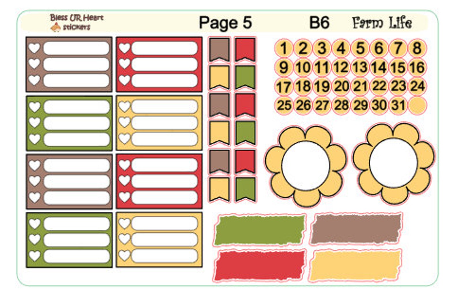 B6 Kit/ Stalogy Planner Stickers/ Farm Life - Etsy
