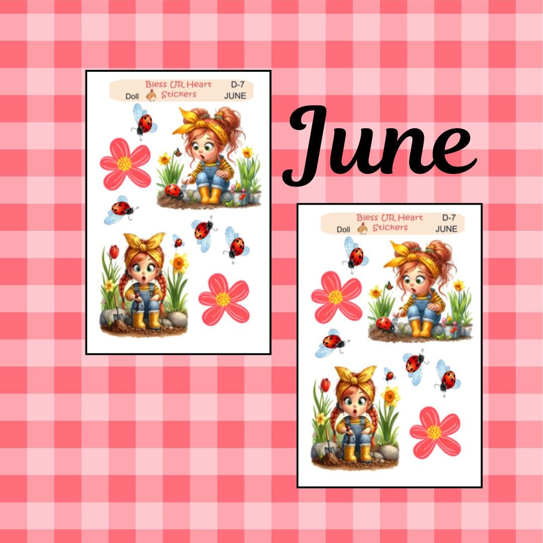 June Doll/ Deco Stickers/ Planner Stickers - Etsy