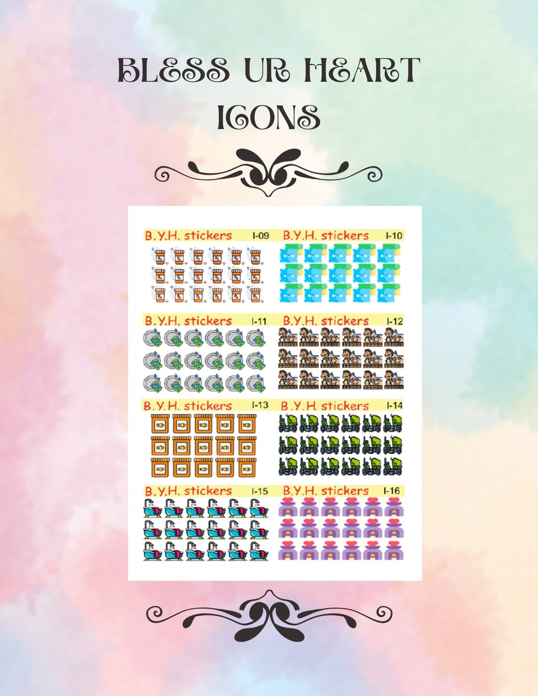 Bless UR Heart Icons - Etsy