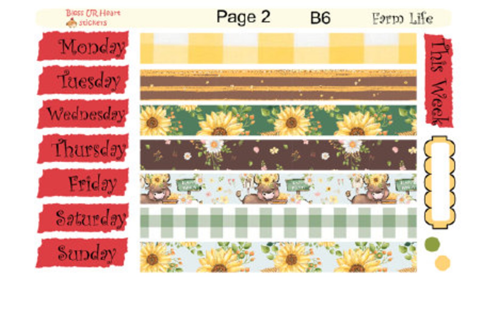 B6 Kit/ Stalogy Planner Stickers/ Farm Life - Etsy