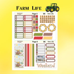 B6 Kit/ Stalogy Planner Stickers/ Farm Life - Etsy