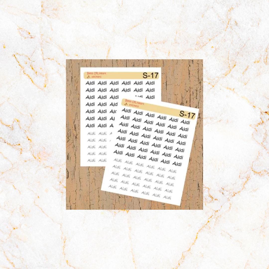 Aldi/script/functional/sticker - Etsy