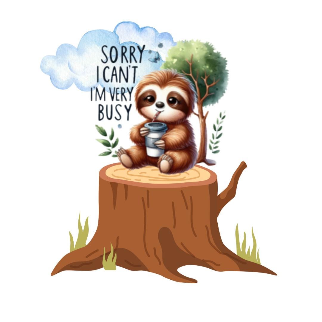 Funny Sloth Die Cut/ Planner Sticker - Etsy