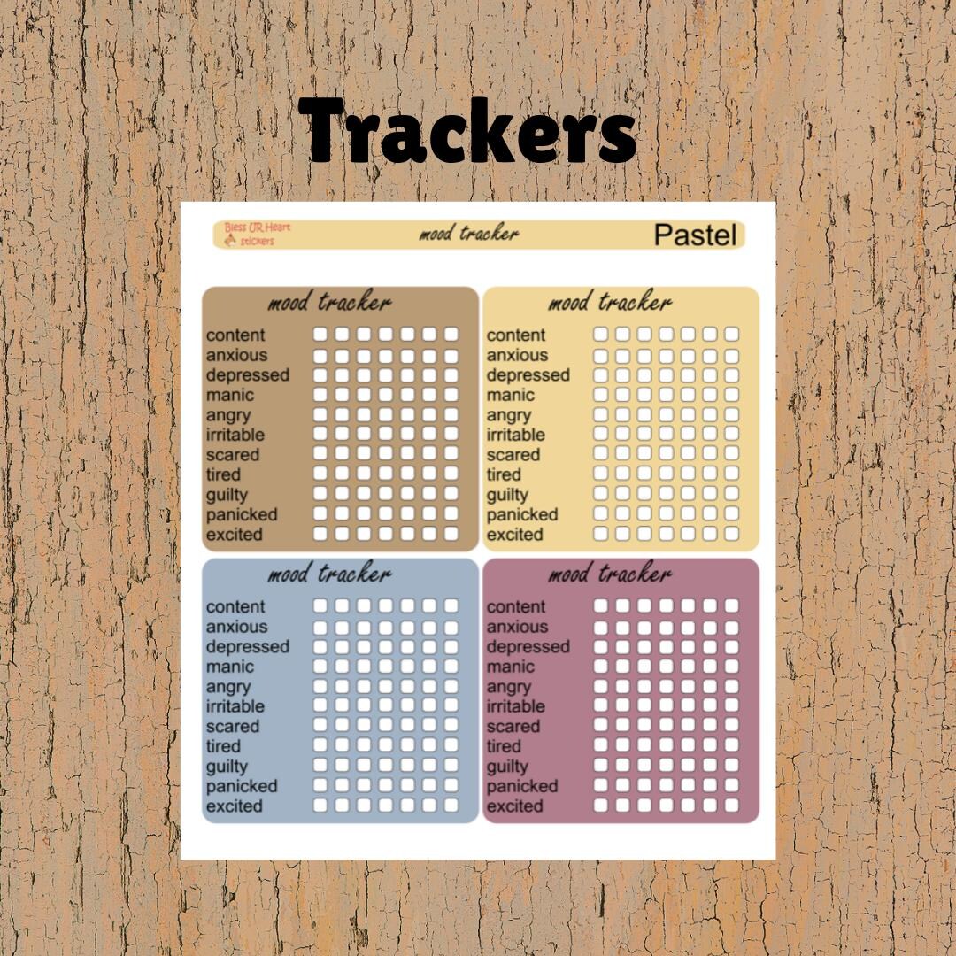 Mood Trackers/planner Stickers/ Many Color Options - Etsy