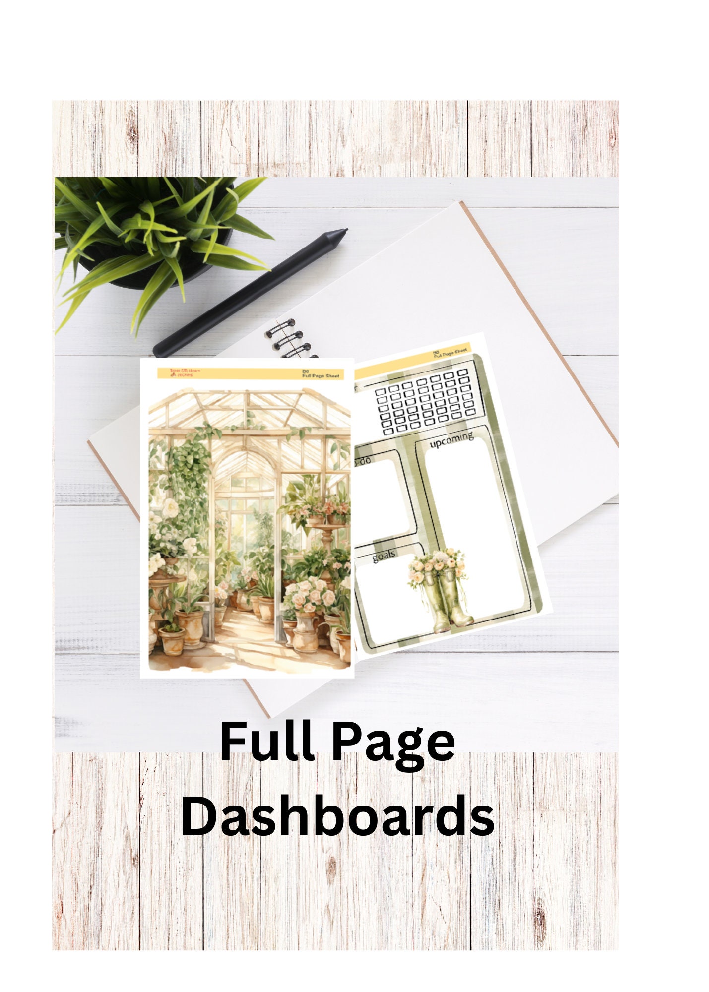 Full Page Sticker/ Monthly Dashboards/ Different Sizes - Etsy