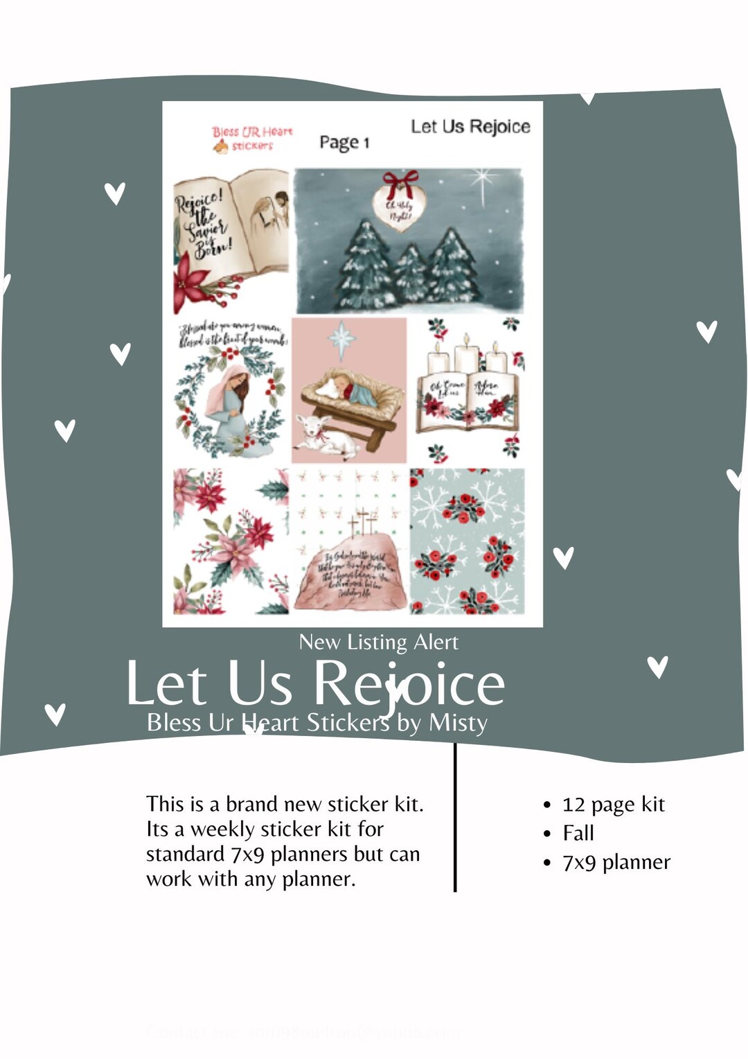 Let Us Rejoice/ Standard Vertical/ Planner Stickers/ Christmas - Etsy