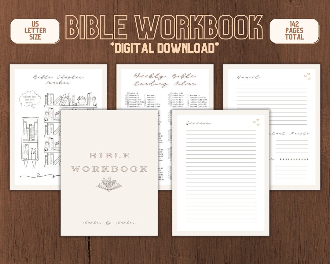 Bible Workbook PDF, Christian Aesthetic Notebook, Digital Download ...
