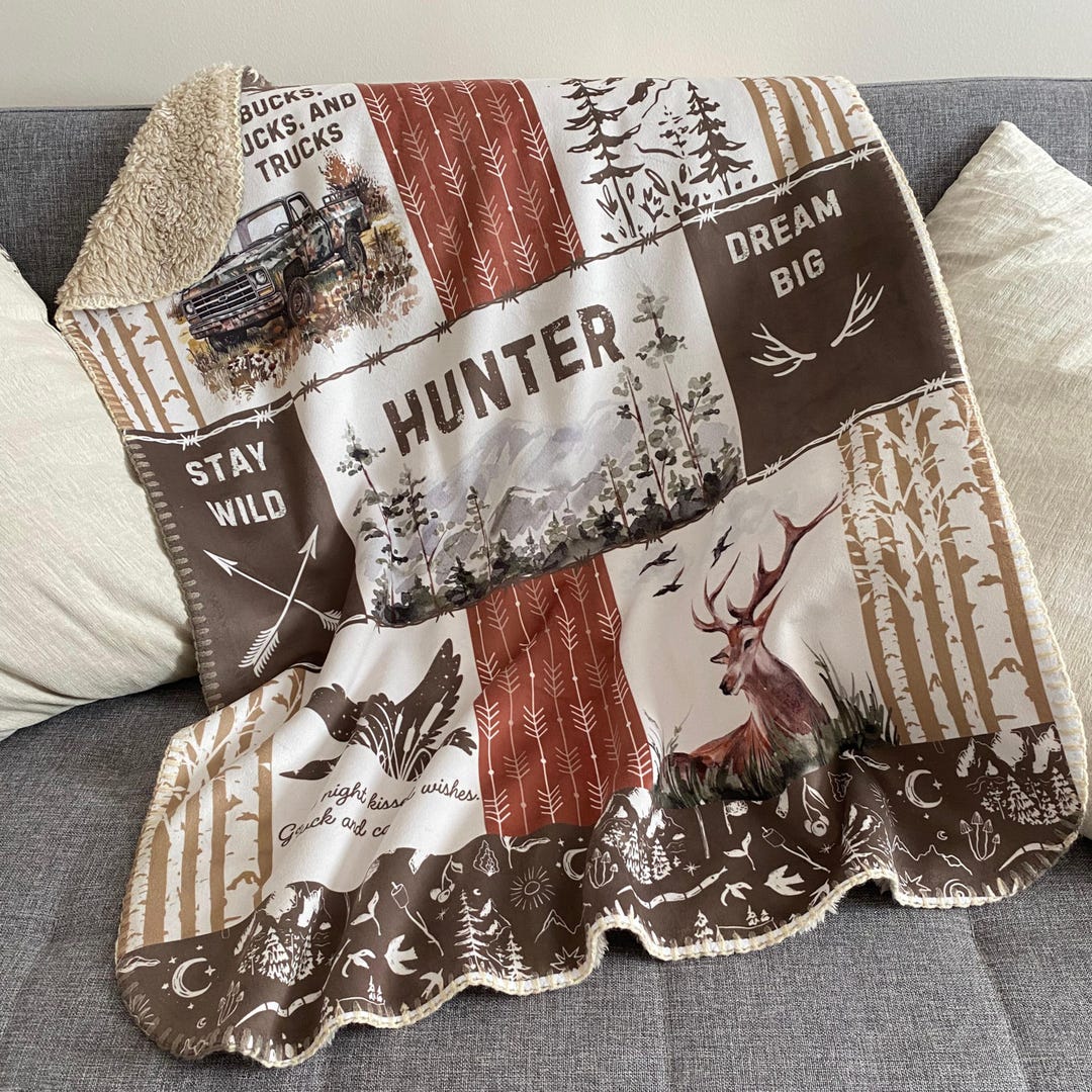 Hunting Baby Blanket, Custom Hunting Baby Gift, Custom Name Kids ...