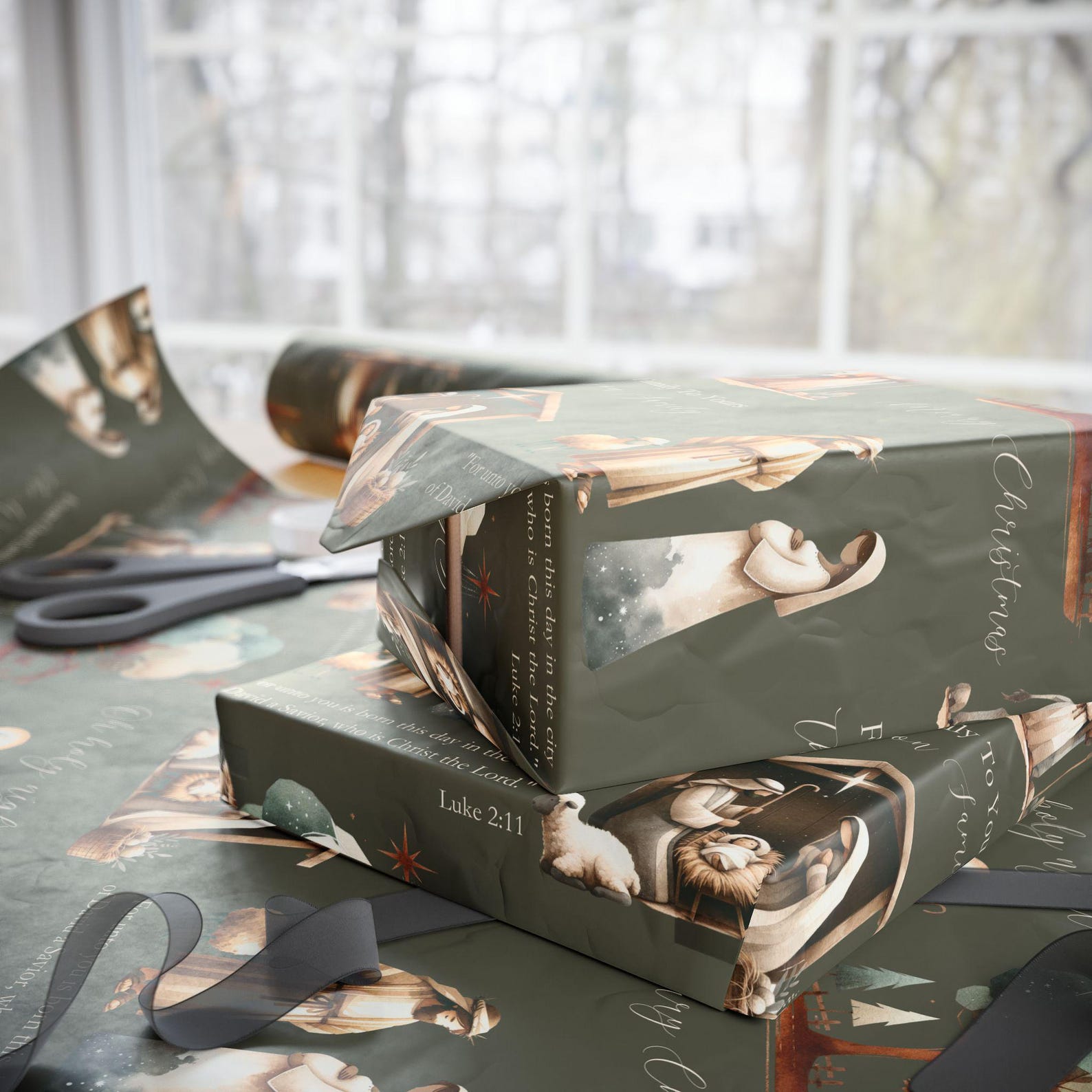 Christian Paper, Nativity Wrapping Paper, Christian Wrapping Paper ...