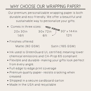 Dog Wrapping Paper Christmas Gift Wrap, Personalized Dachshund Gift ...