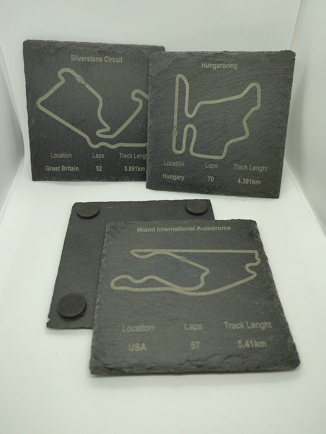 F1 Circuit Natural Slate Coaster Racing Track Circuit Layouts - Etsy
