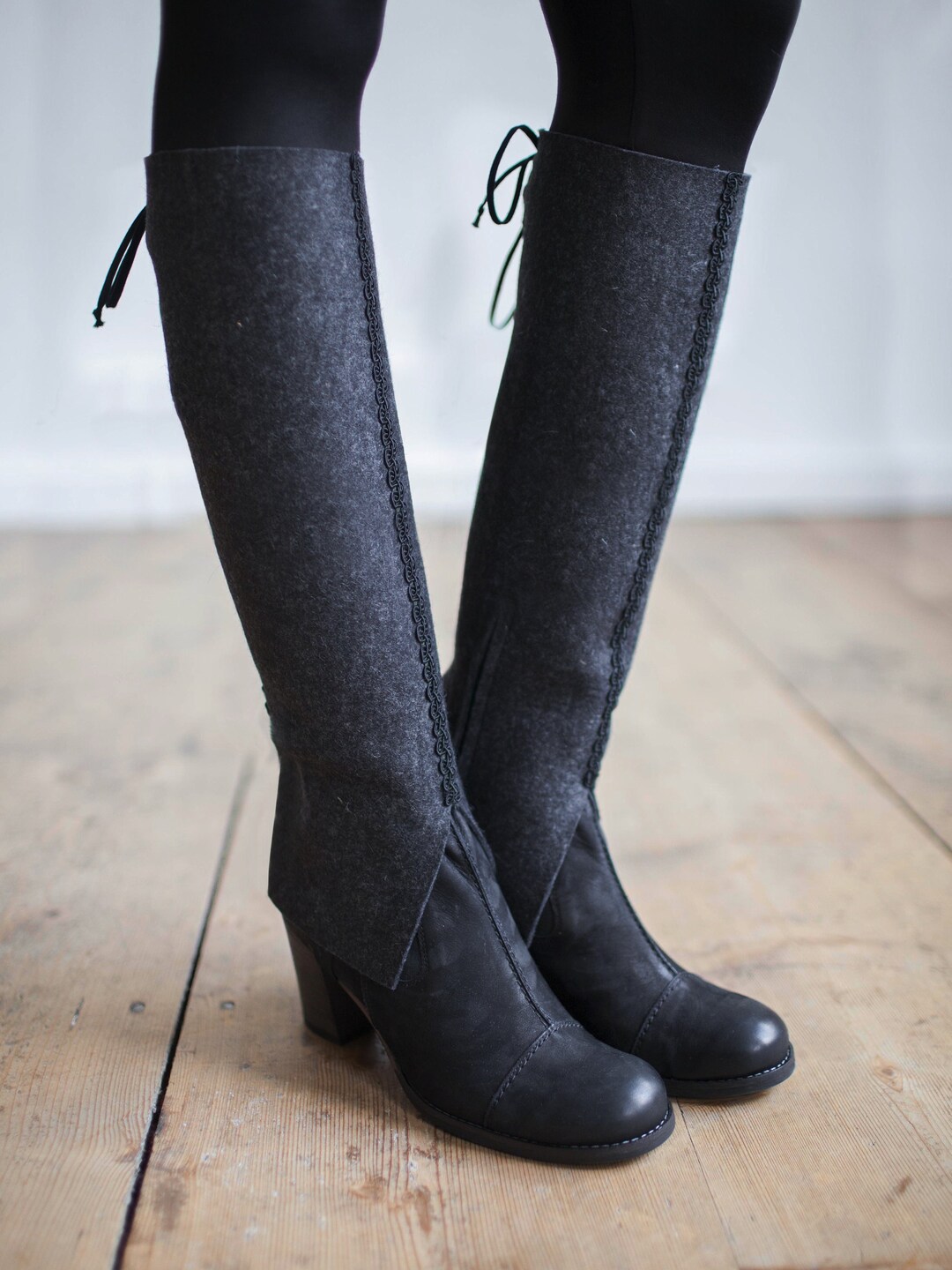 Fine Wool Felt Gaiters, Chaps, Cuffs, Model Posamente - Etsy