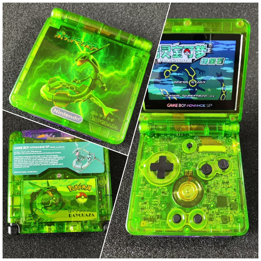 Custom Rayquaza Nintendo Gameboy Advance SP Ags 001 IPS - Etsy