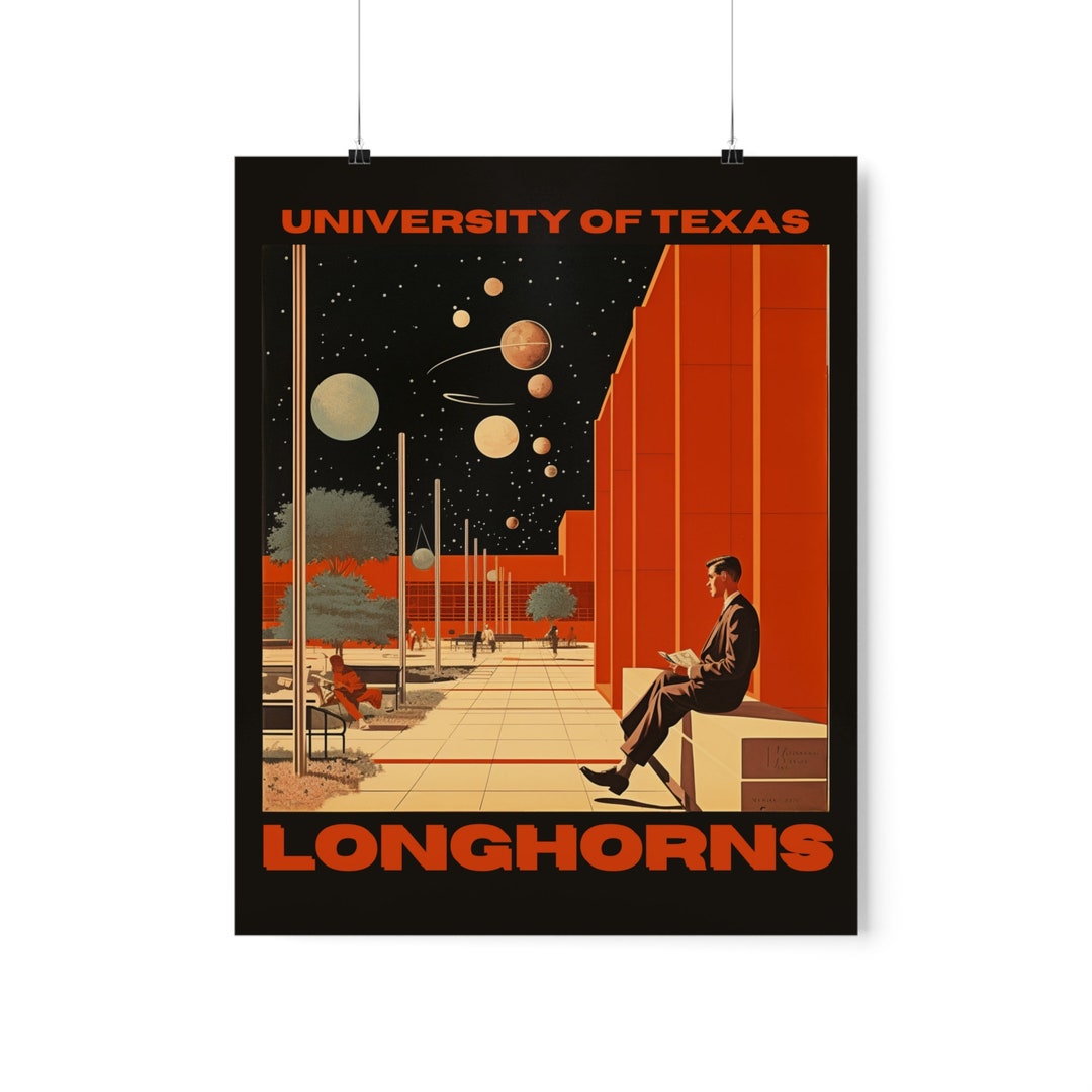 Vintage UT Poster, University of Texas Room Decor, Trendy Poster, 50s ...