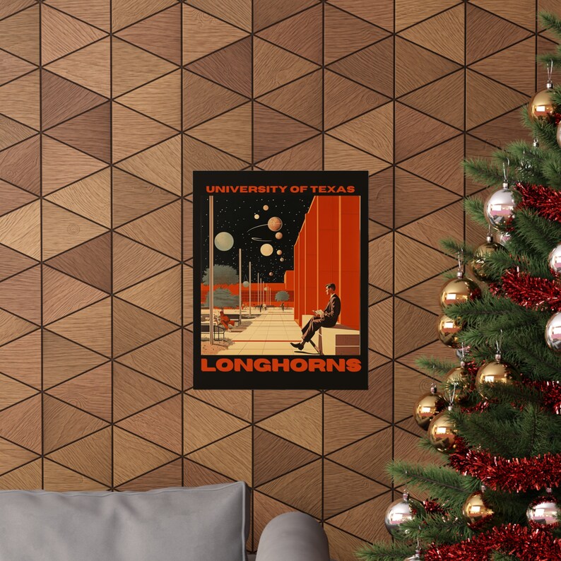 Vintage UT Poster, University of Texas Room Decor, Trendy Poster, 50s ...
