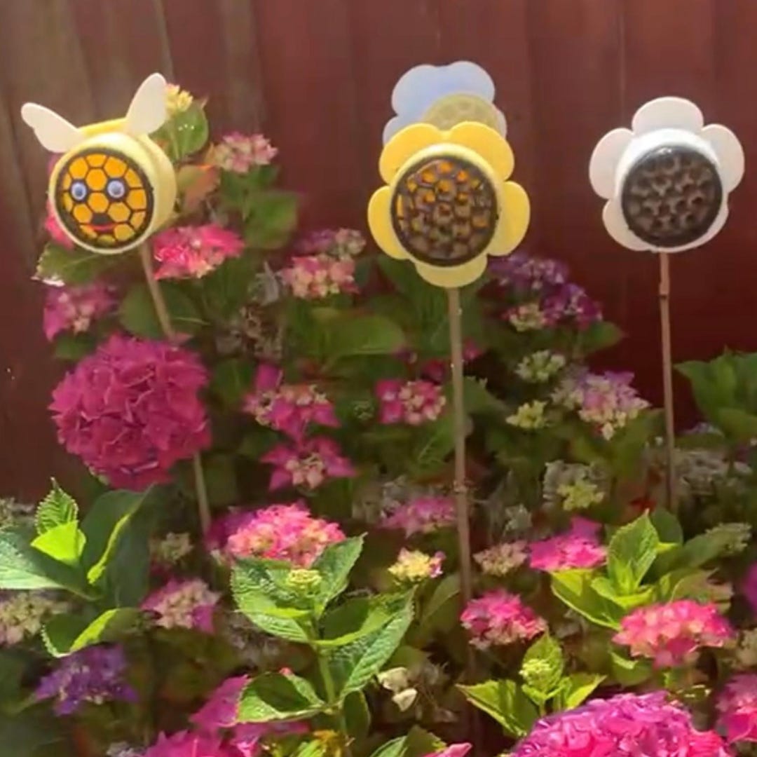 Eco-friendly Pollinator Habitat Recycled Plastic Bee Hotel With Waterer ...