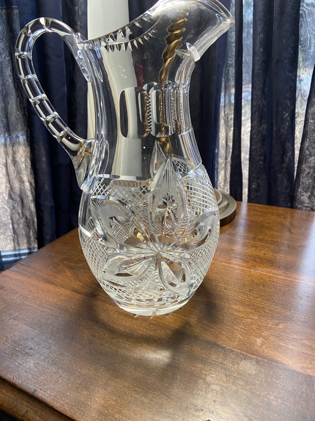 Vintage Hand Cut Lead Crystal Water Picture - Etsy
