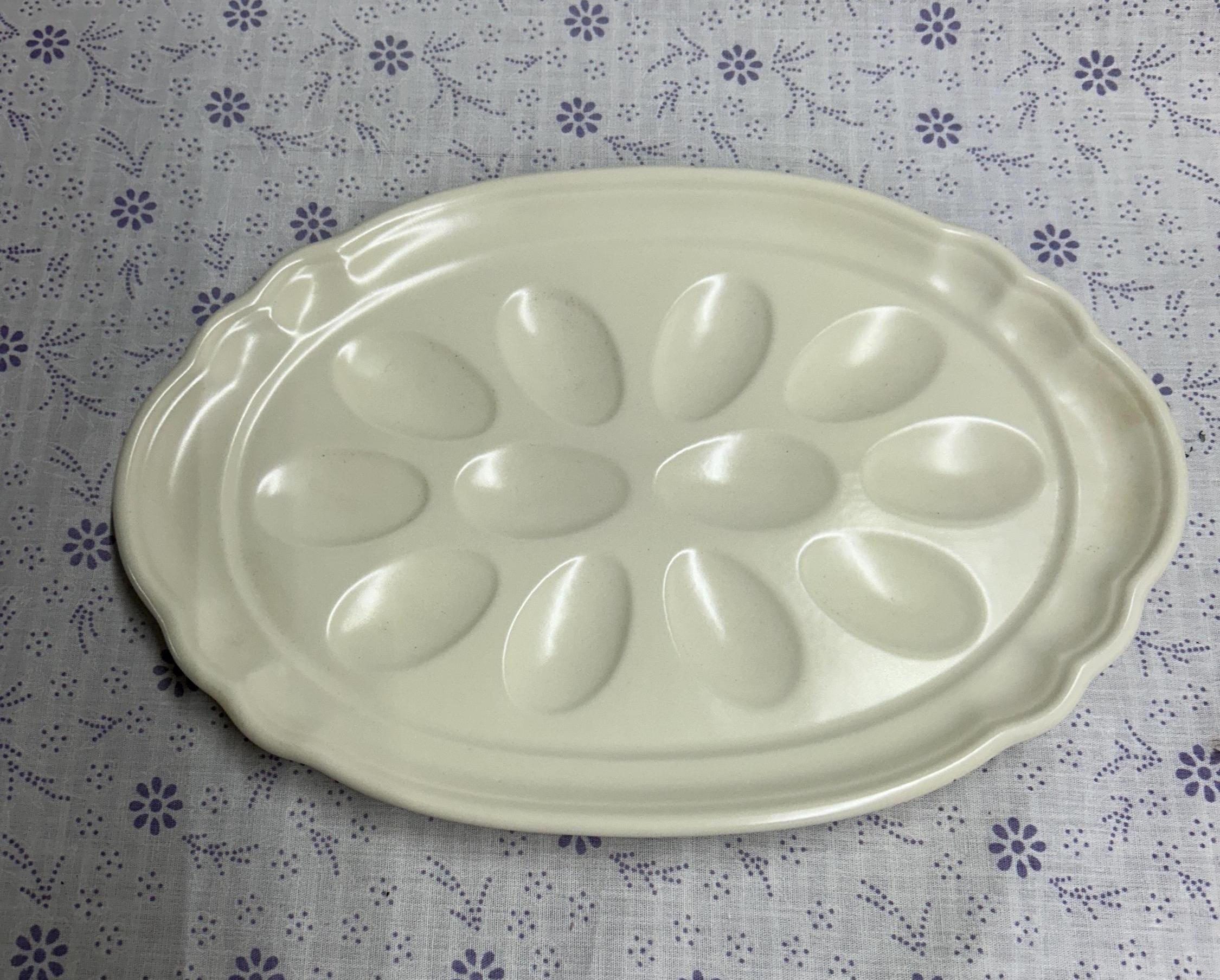 Cream Color Vintage Pfaltzgraff Oval Deviled Egg Dish Plate Cream - Etsy