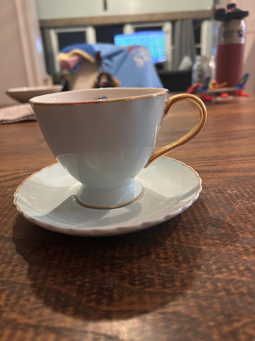 Light Blue Jusalpha Cup and Saucer - Etsy