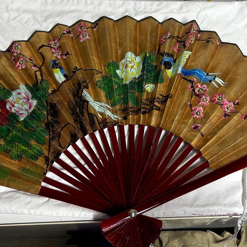 Gold Wall Fan Oriental - Etsy
