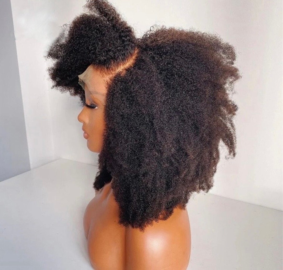 WIG Afro Deep Kinky Curly Wig Human Hair Suitable for Hairloss/alopeica /cancer/ Drag. 13x4 - Etsy