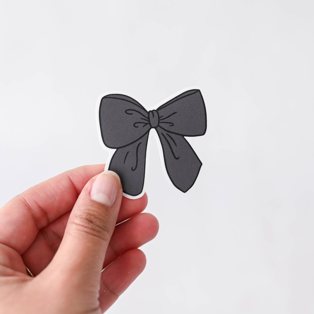 Black Coquette Bow Sticker Balletcore Sticker Waterproof Matte Vinyl - Etsy