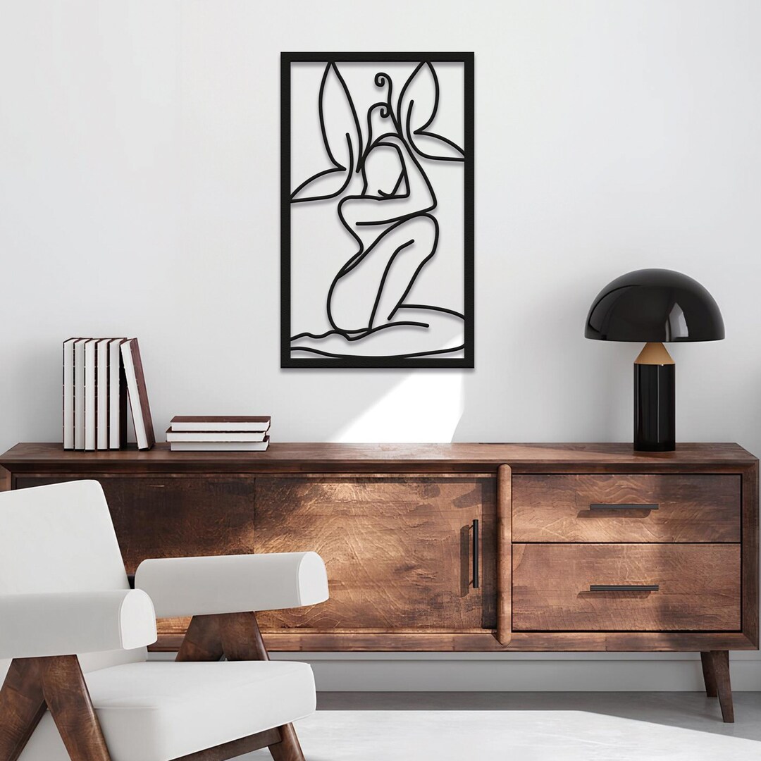 Woman Body Silhouette Metal Wall Art, Body Silhouette Wall Decor ...