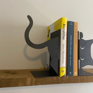 Cat Metal Bookends, Cute Cat Metal Bookends, Cat Bookends, Bookends for ...