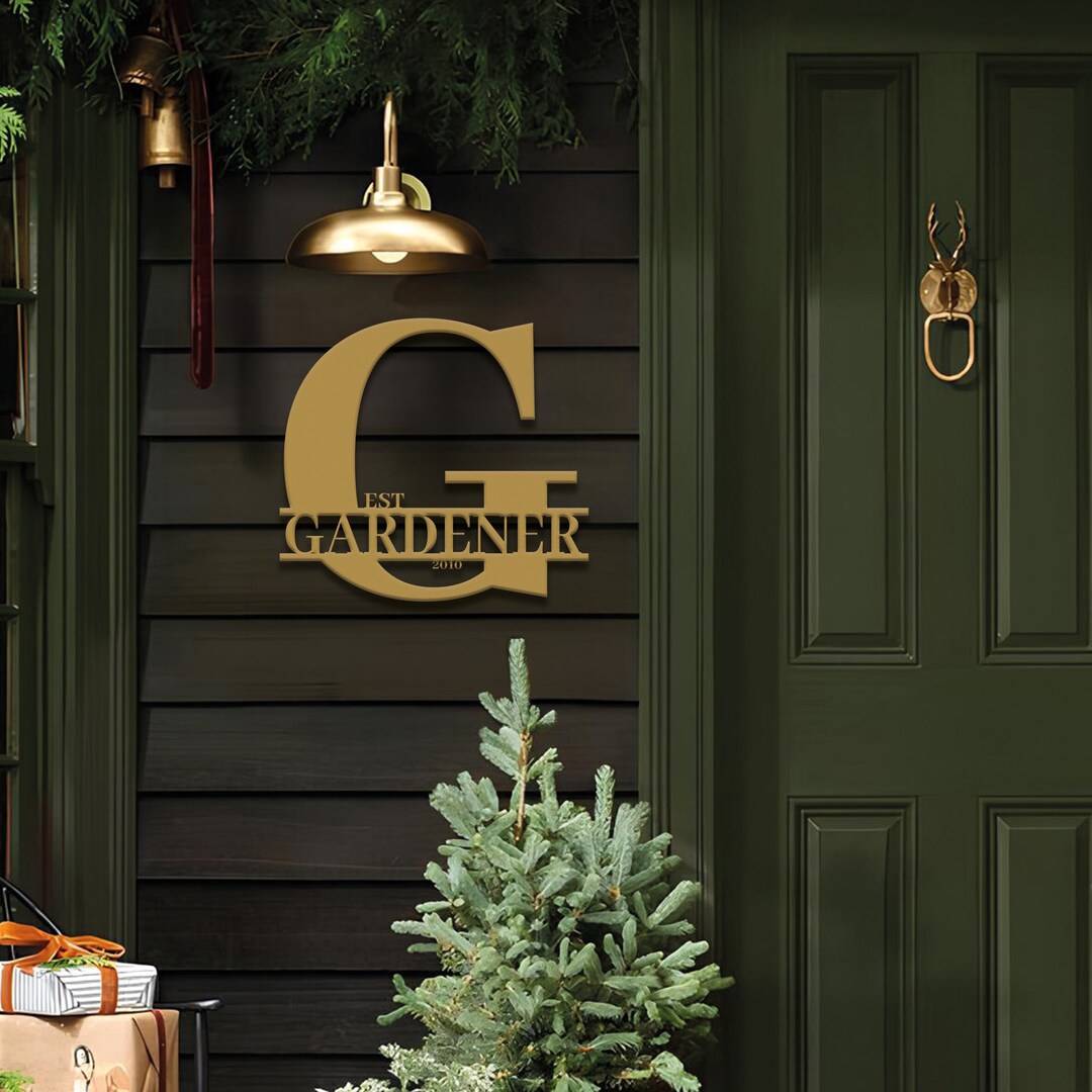 Personalized Family Sign Metal Wall Art, Custom Front Door Sign, Front ...