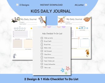Kids Daily School Checklist Schedule Printable Editable - Etsy