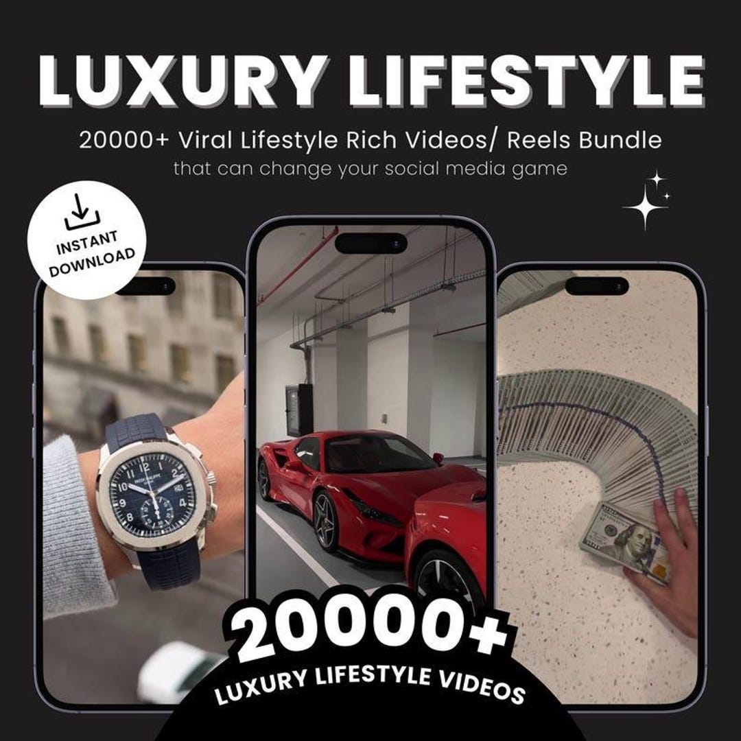 20,000 Viral Luxury Lifestyle Reels: Exotic Cars, Yachts, Private Jets ...
