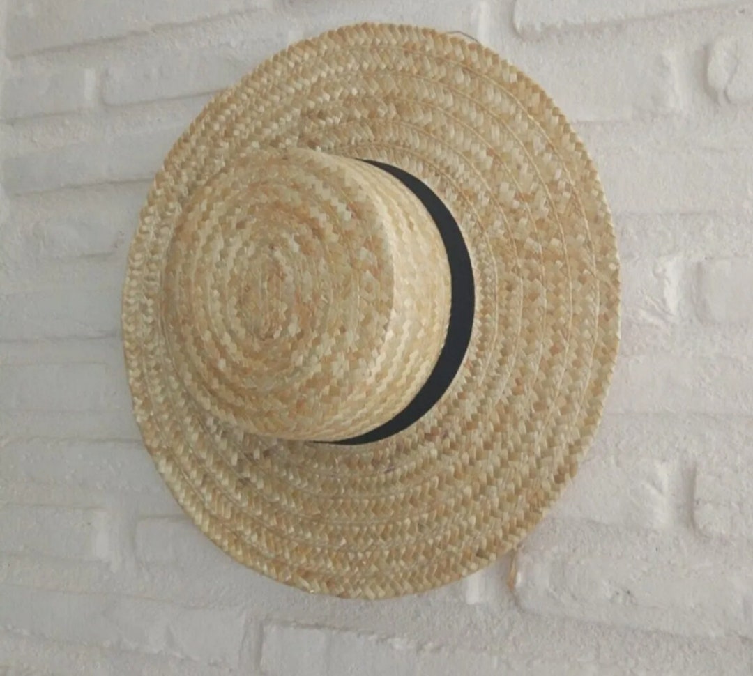 Light and Comfortable, Men's Handcrafted Straw Boatman Hat, Boater Hat ...