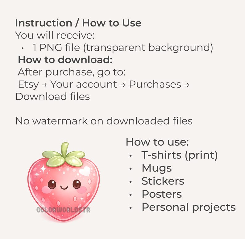Schattige aardbei png, kawaii aardbei clipart, girly esthetisch ...