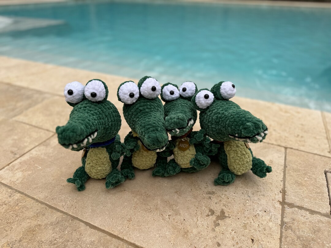 Plush Crochet Alligator Andy-gator Stuffed Toy - Etsy