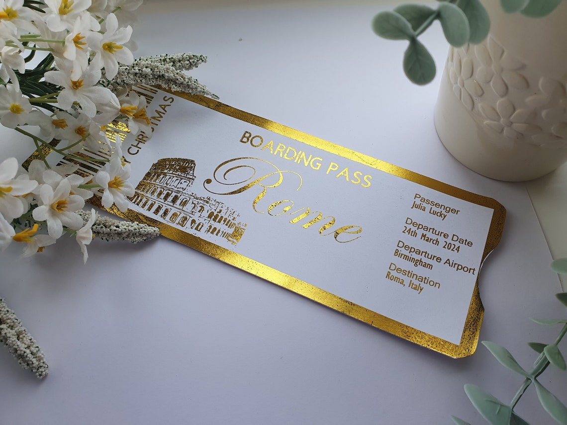 Surprise Boarding Pass Gift Ticket Voucher - Etsy