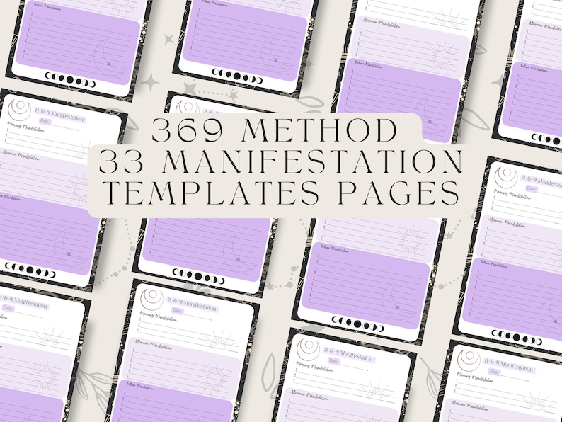 369 Manifestation Guide/printable & Digital Pages/journal Templates ...