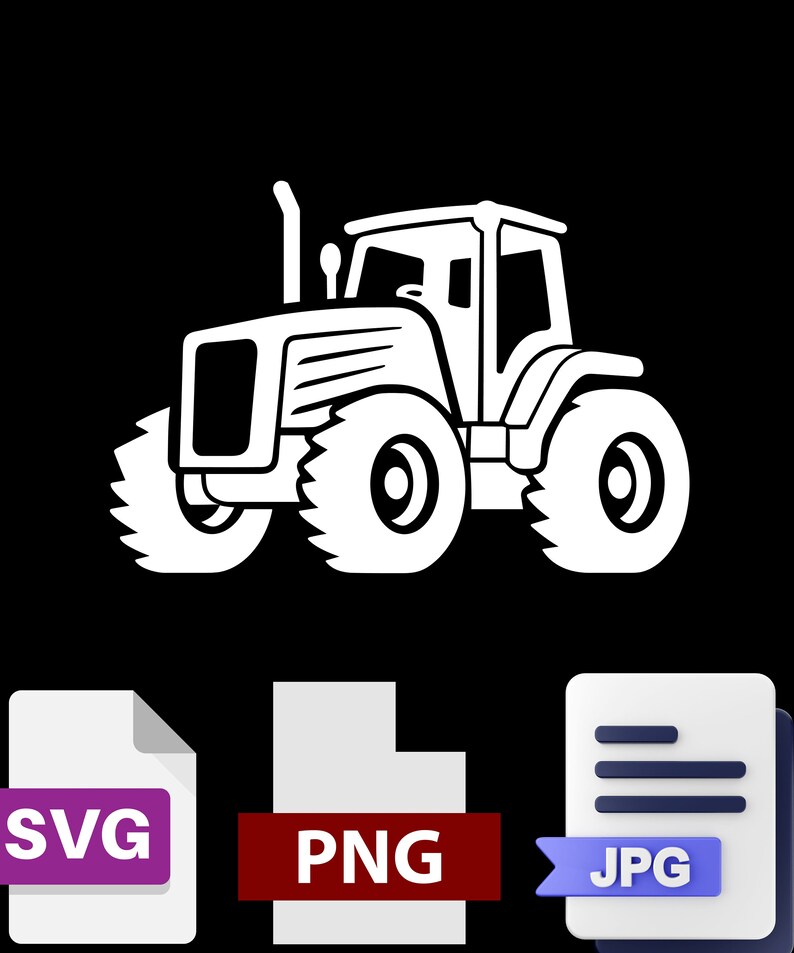 Old Tractor Svg Png, Tractor Clipart Svg, Tractor Files for Cricut Png ...
