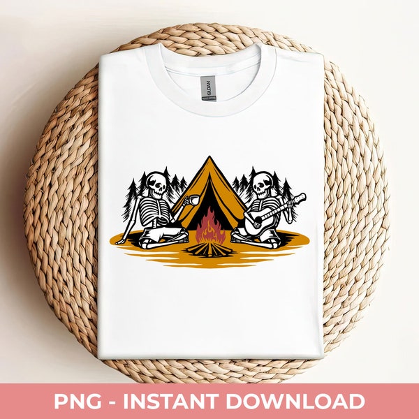 Camping Skeleton Png - Etsy