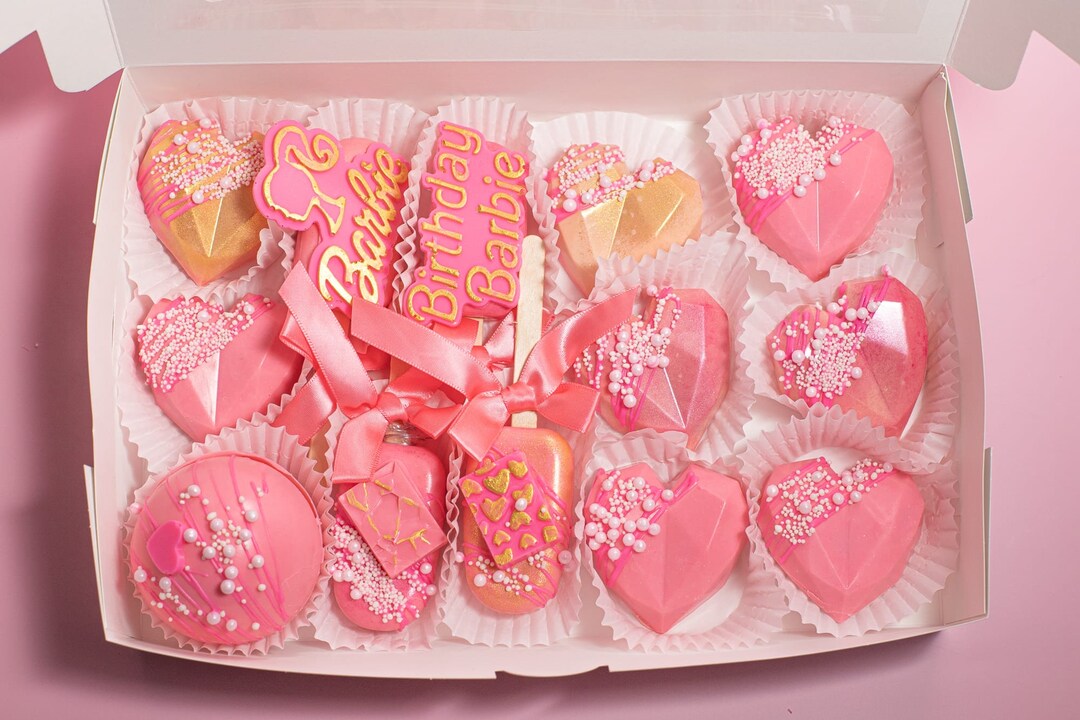 Barbie Chocolate Box With Cakesicles Chocolate Bombs and - Etsy