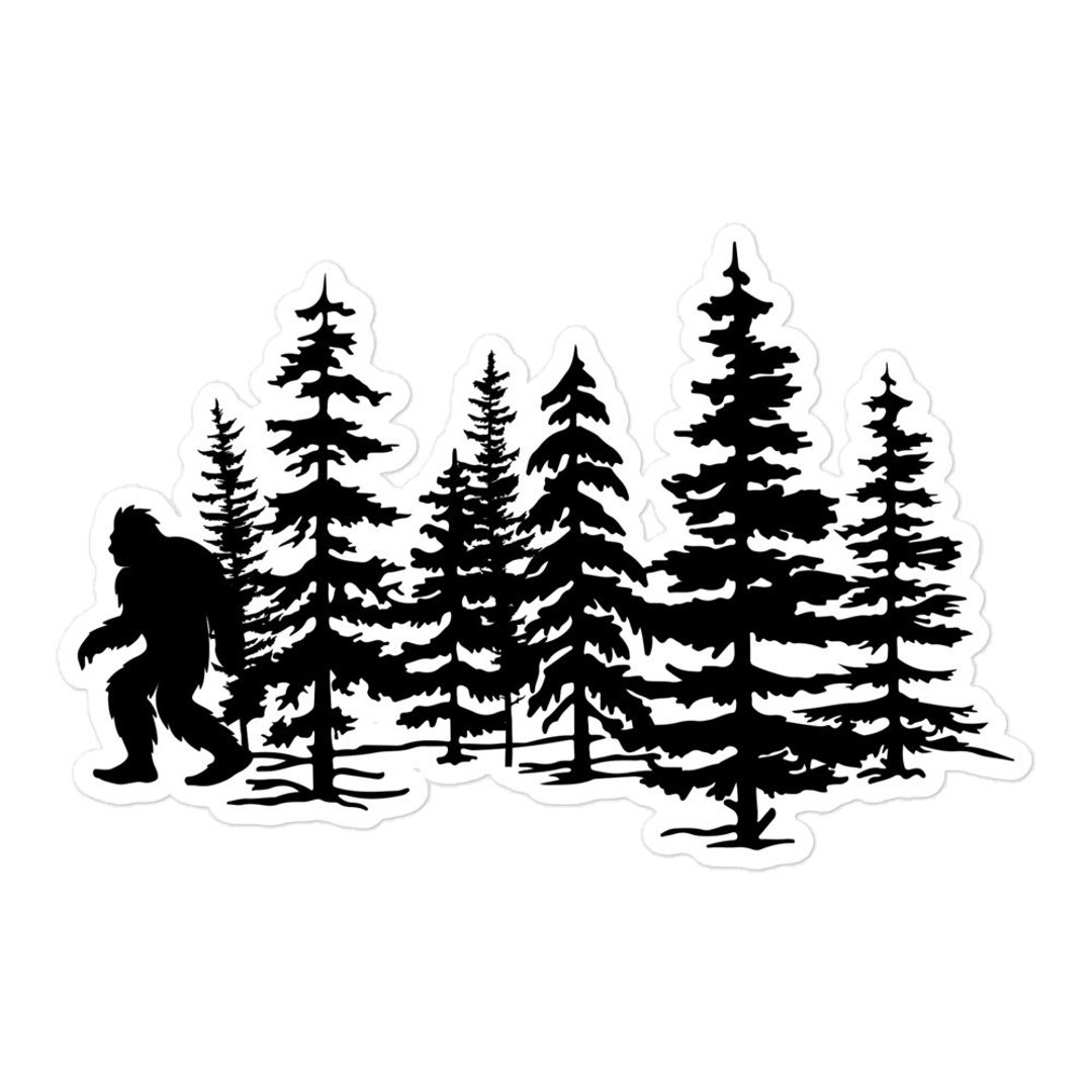 Decal: Sasquatch Window Sticker Big Foot Sticker Hiding in the - Etsy