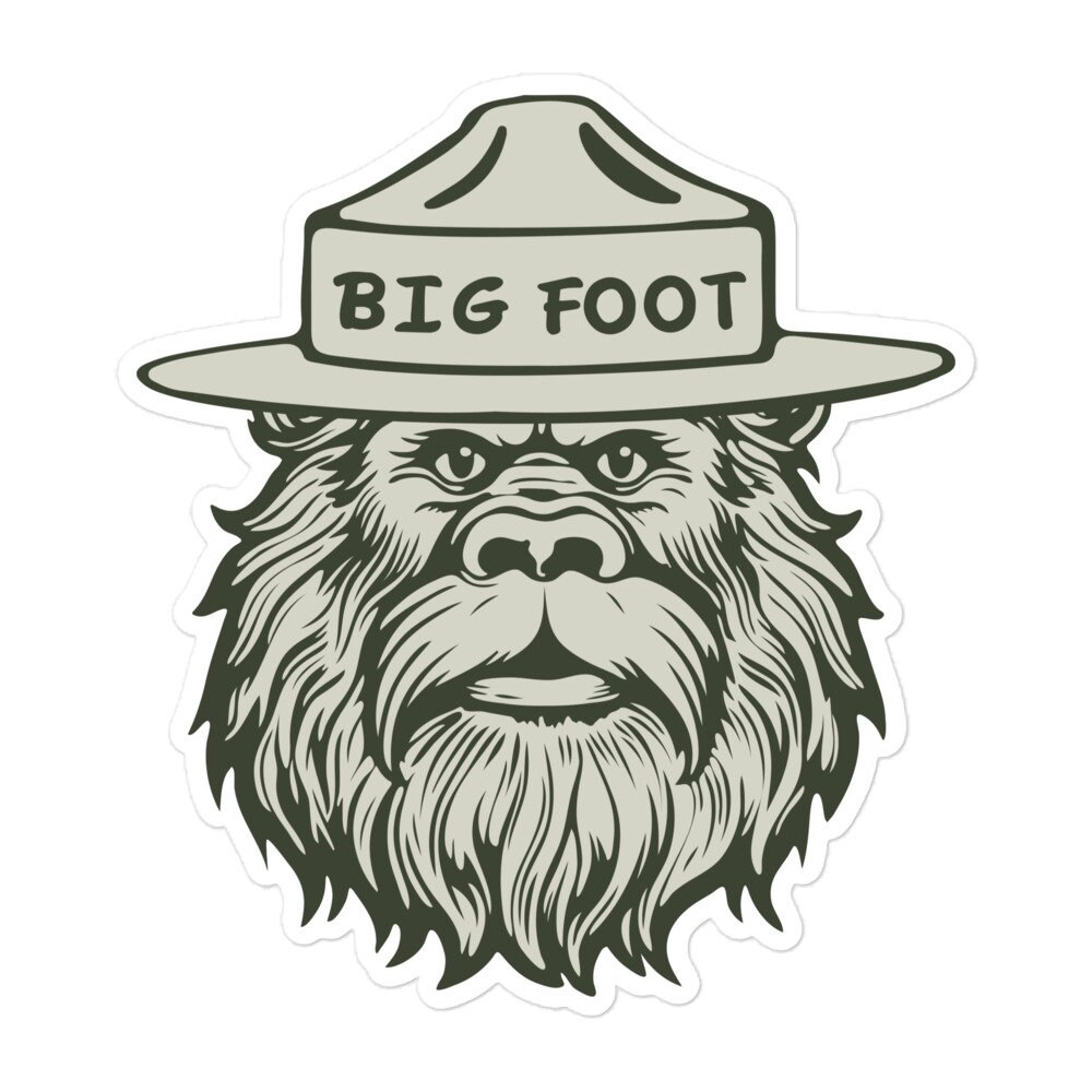 Decal: Big Foot Ranger - PNW Sasquatch - Park Ranger - Etsy