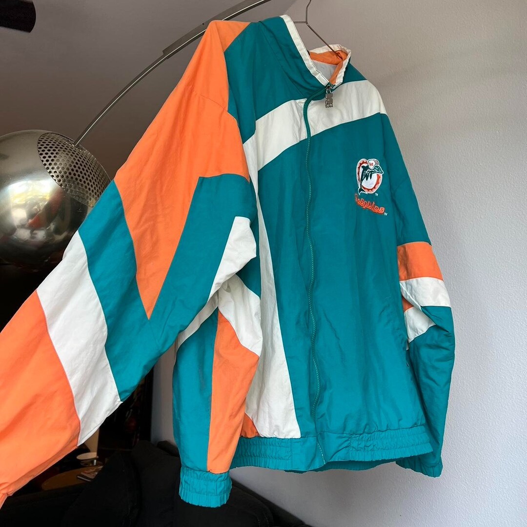 Vintage 1990s Proline Miami Dolphins Wind Breaker - Etsy