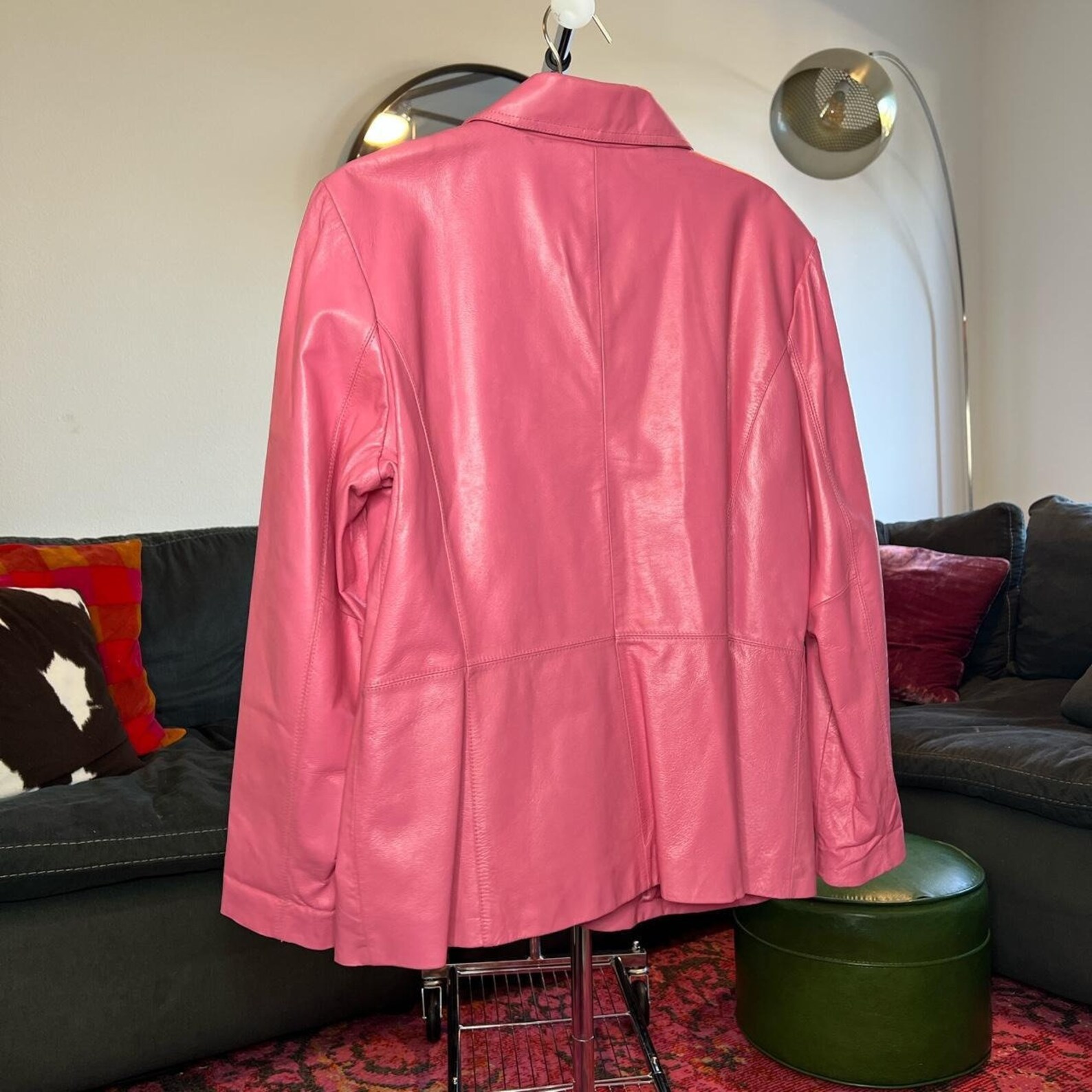 Vintage 90/00's Pink Leather Jacket - Etsy