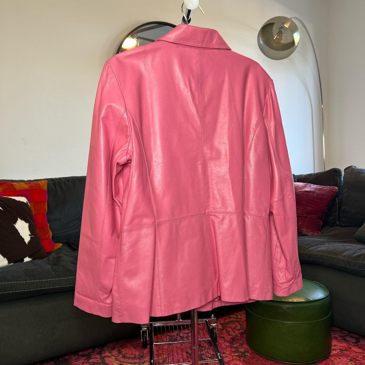 Vintage 90/00's Pink Leather Jacket - Etsy