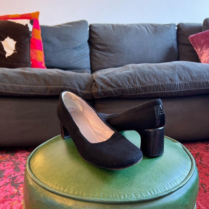 Vintage 1990's Black Wool Gucci Heels - Etsy