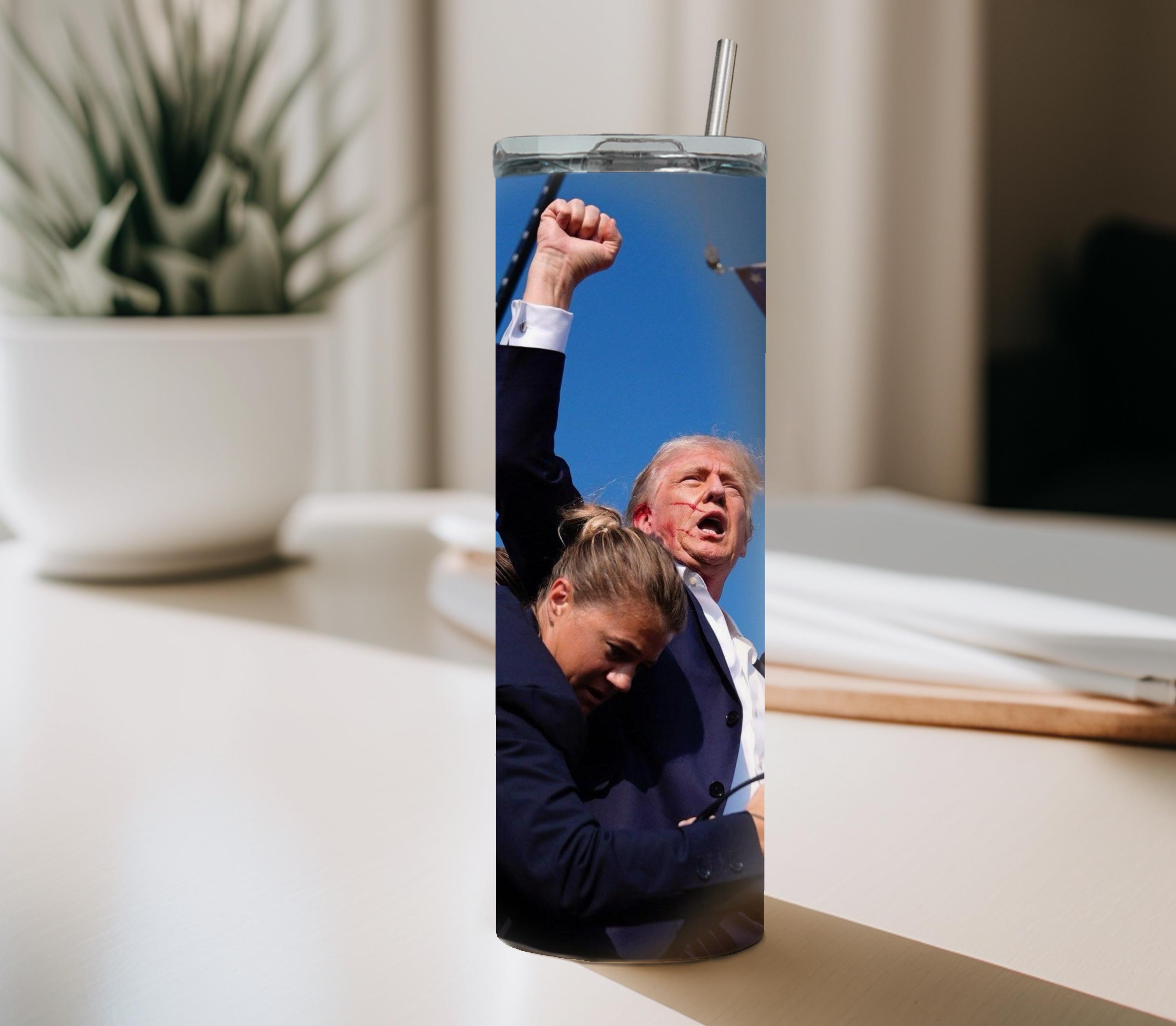 President Trump Iconic Fist Pump 20oz Tumbler - Etsy