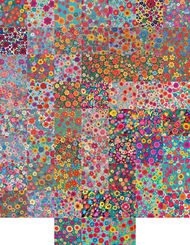 59 Graphic Colorful Flowers Patterns Ornamental Beautiful Smooth Flower ...